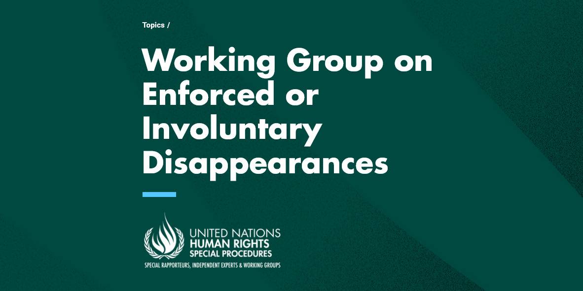Enforced Disappearances & Human Rights Defenders - UN SR Human Rights ...