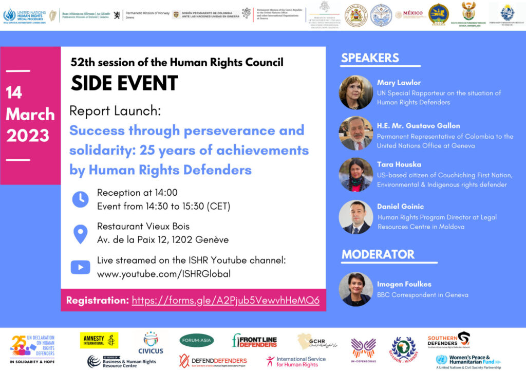 HRC side event - "Success through perseverance and solidarity: 25 years ...