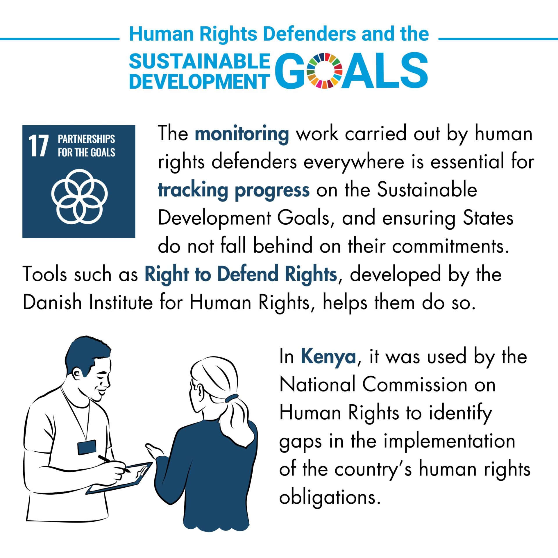 Human rights defenders working on the Sustainable Development Goals ...